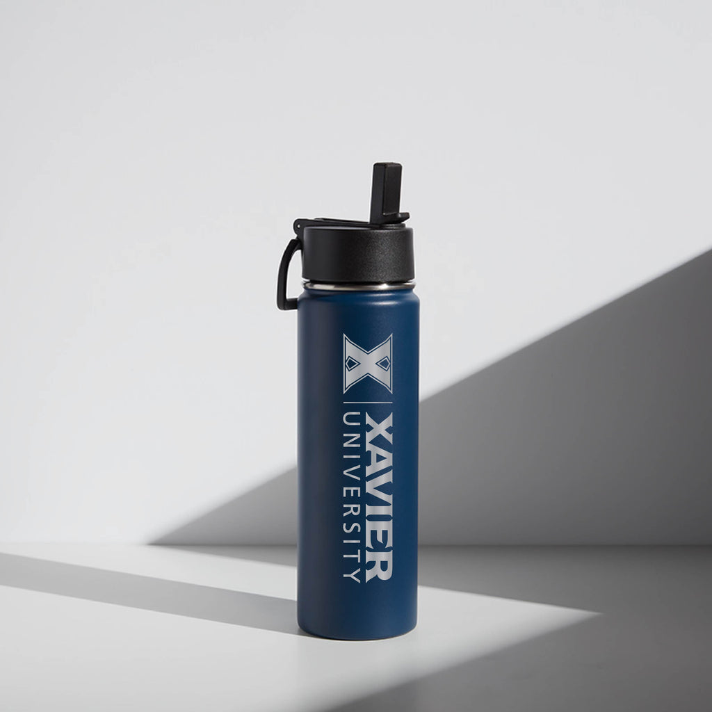 "Customizable 22oz WATR Bottle - Keep Drinks Hot or Cold All Day - Xavier University Edition"