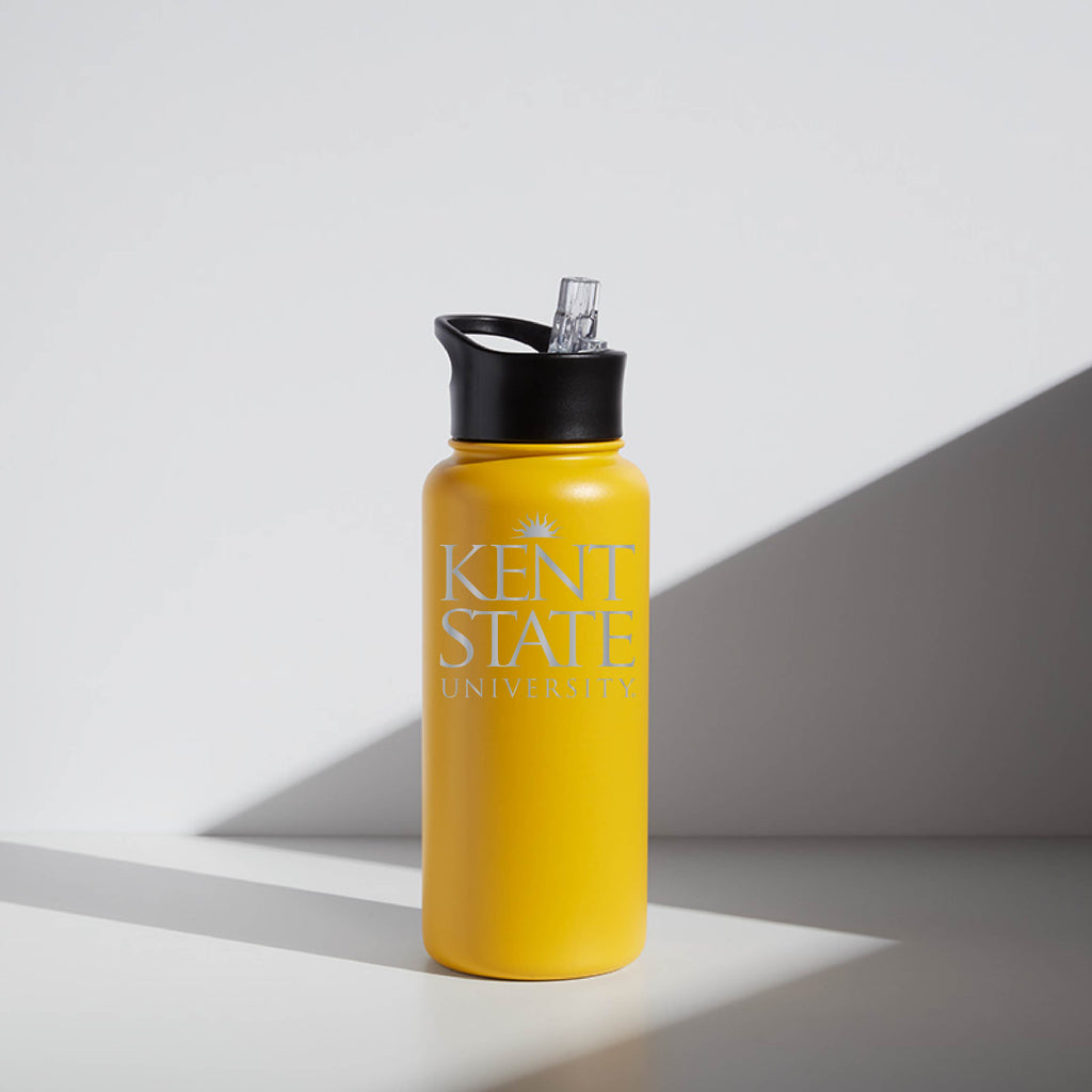 "32 oz WATR Bottle Kent State: Vacuum Insulated, Sustainable & Rugged"