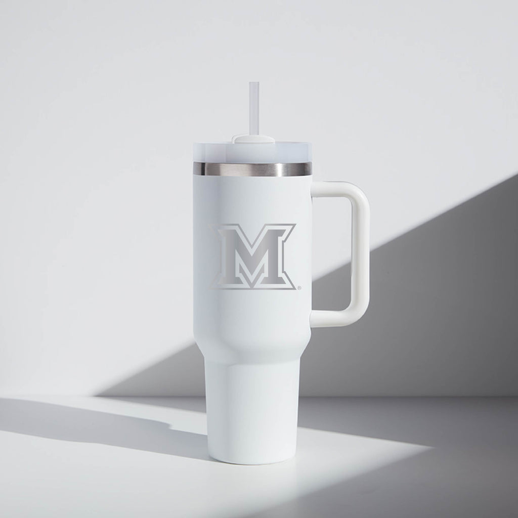 40 oz Miami University Tumbler | Buy 40 oz Miami Block Tumblers – WATR
